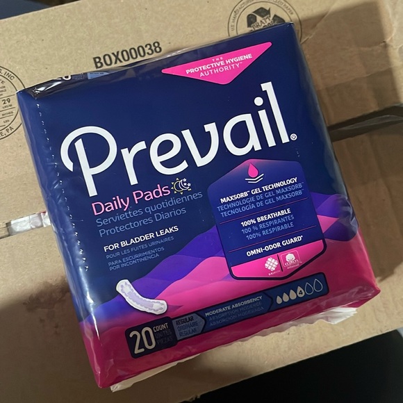 Other | New Prevail Daily Pads For Bladder Leaks 2 Per Package 9pack ...